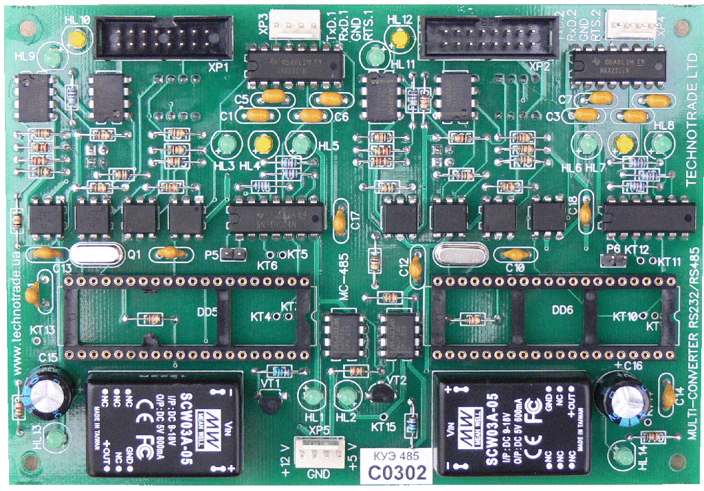 RS-232 to RS-485 interface converter (RS-232 to RS-485 and backwards ...