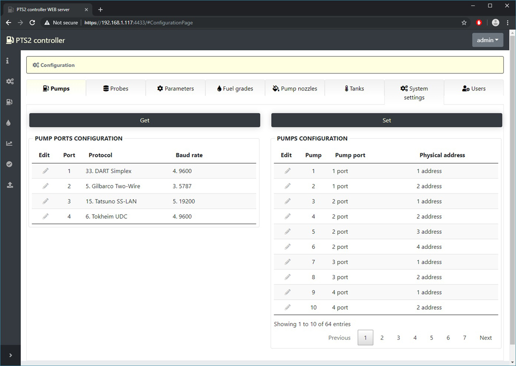 PTS-2 forecourt controller